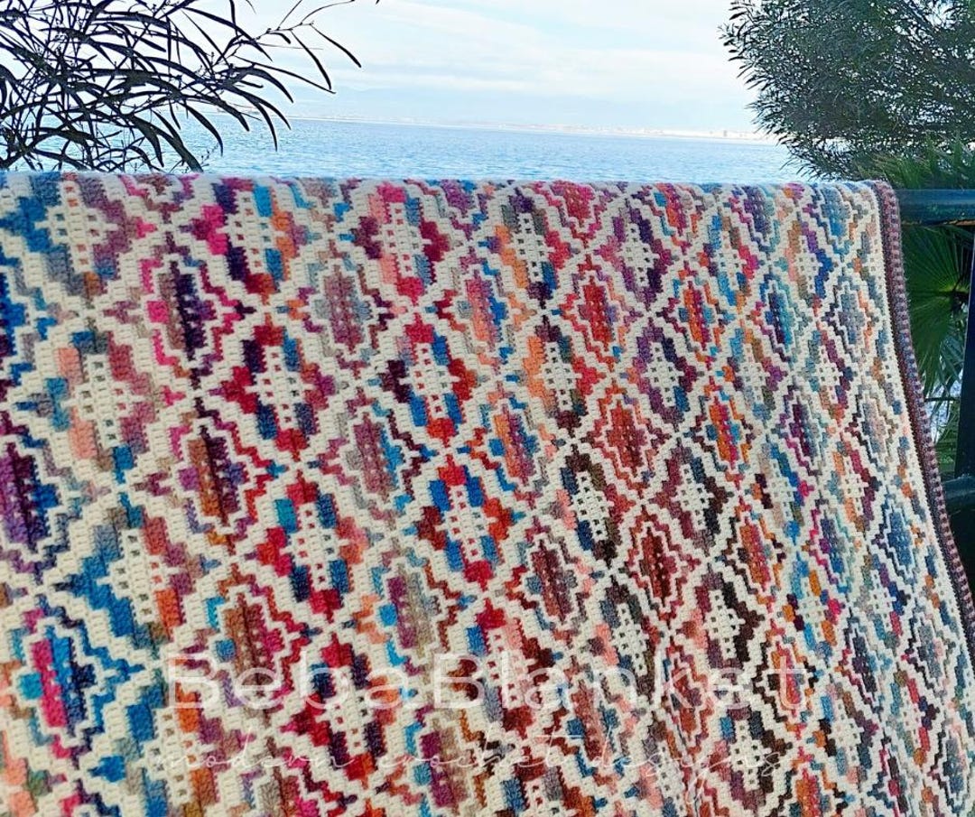 ARABSECA: Middle Eastern Overlay Mosaic Crochet Blanket Pattern. Chart ...