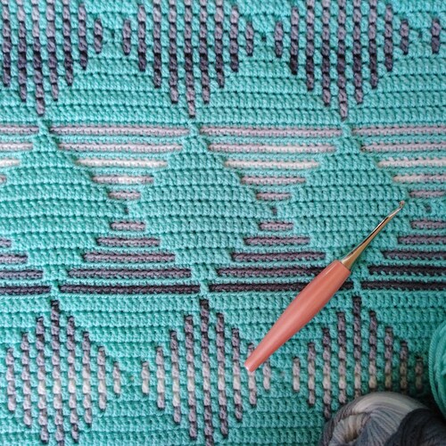 Geometric Mosaic Afghan/blanket Pattern Mix and Match. Chart - Etsy