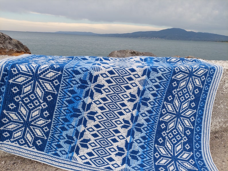 Overlay Mosaic Crochet Afghan/blanket Pattern GLORIOUS - Etsy