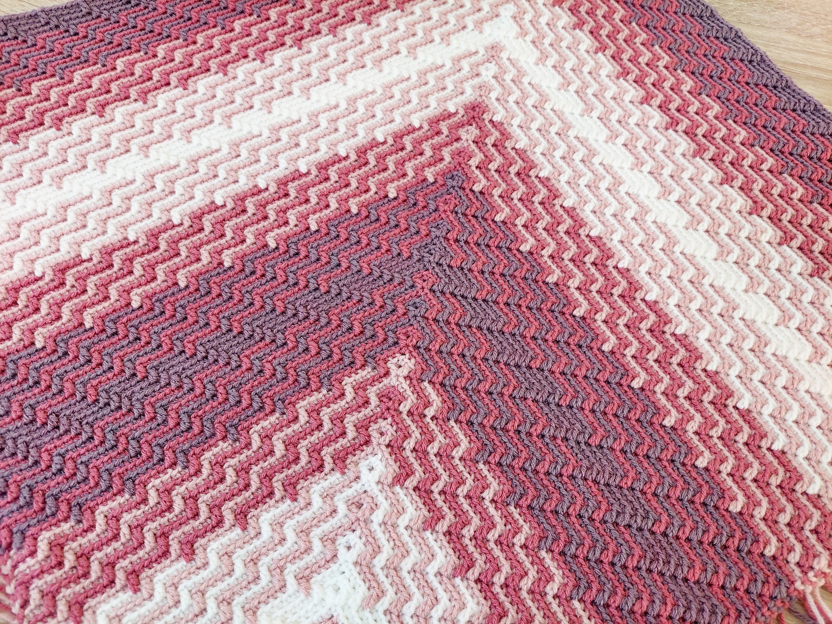 Overlay Mosaic Crochet Afghan/blanket Pattern Mitered Apache - Etsy