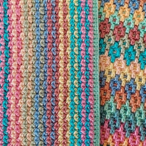 50 SHADES OF RAINBOW: Easy Mosaic Crochet Baby Blanket Pattern. Chart ...