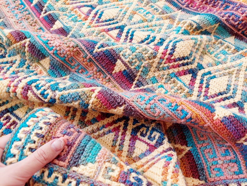 Overlay Mosaic Crochet Afghan/blanket Pattern Ancient Stories. - Etsy