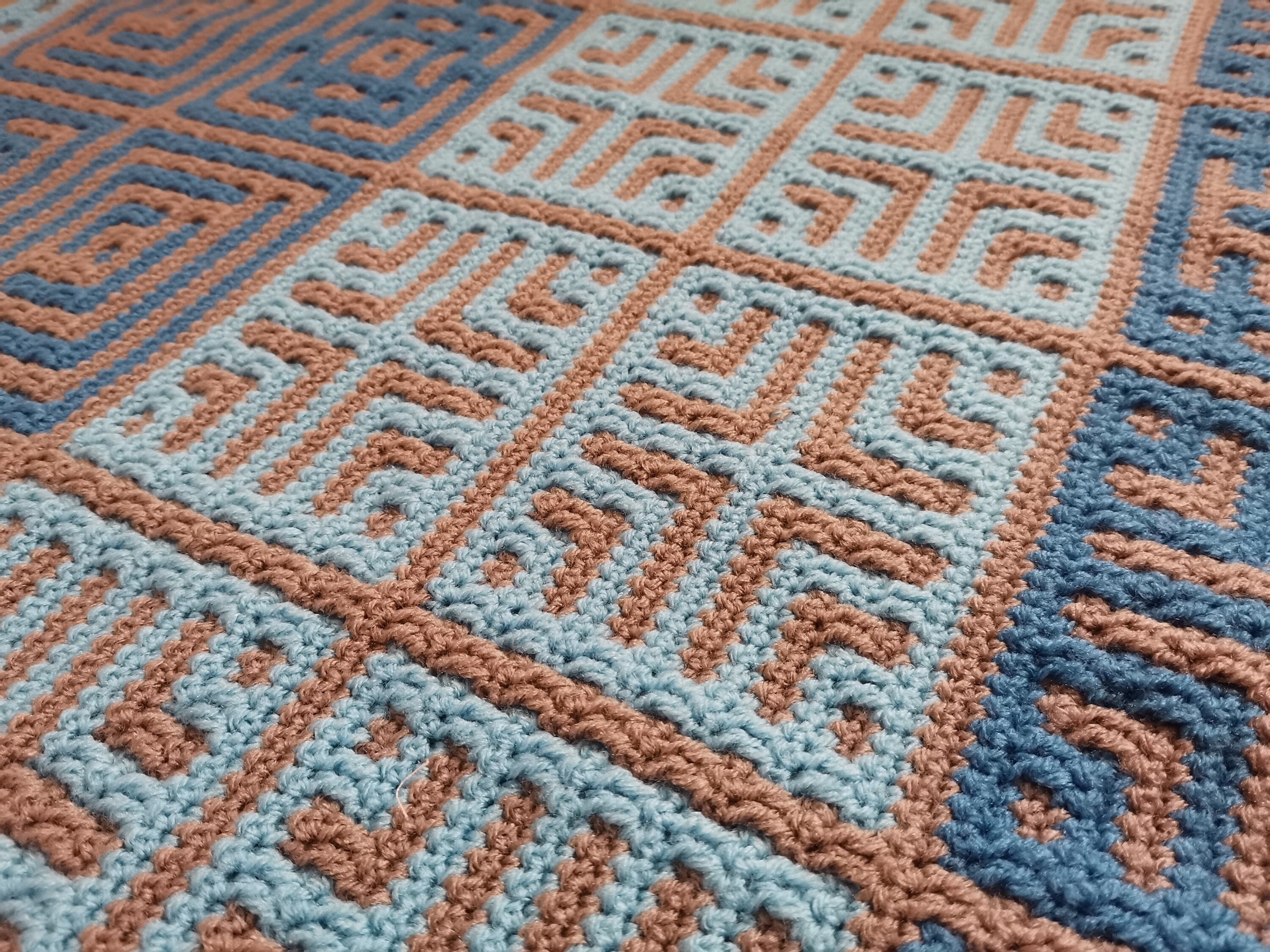 Geometric Mosaic Afghan/blanket Pattern Mix and Match. Chart - Etsy