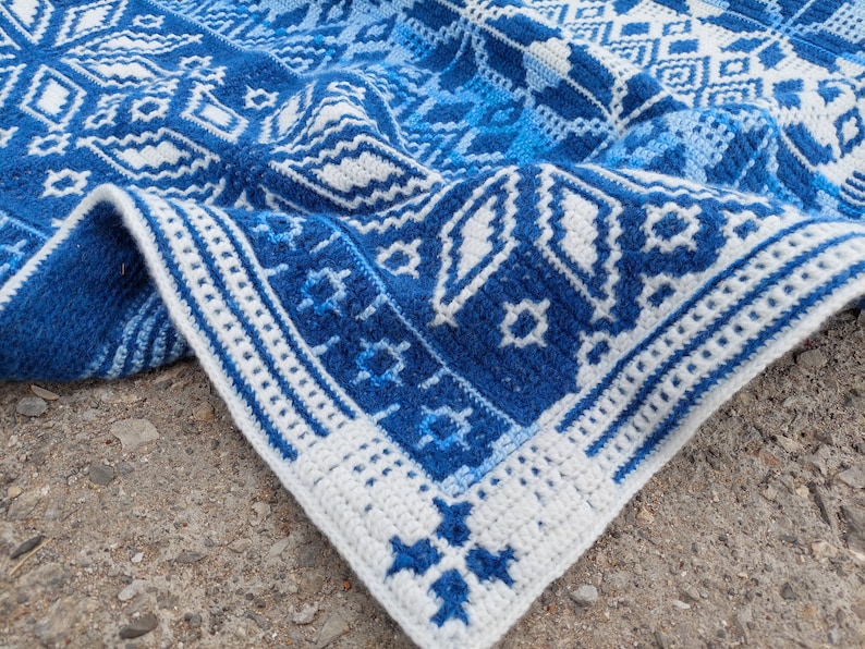 Overlay Mosaic Crochet Afghan/blanket Pattern GLORIOUS - Etsy