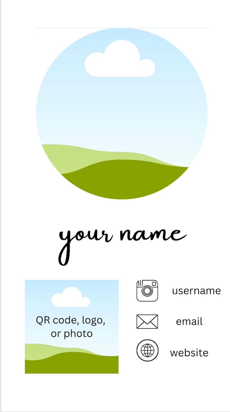 IG Business Card Template - Etsy