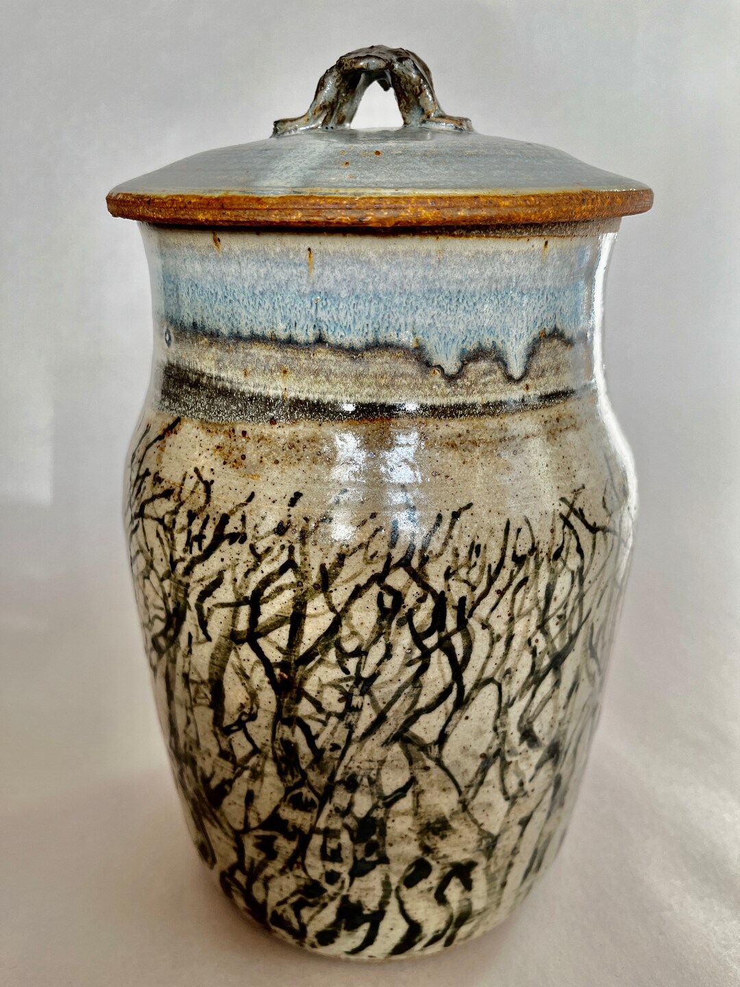 Ceramic Canister, Stoneware Canister, Large Jar, Kitchen Decor Jar ...