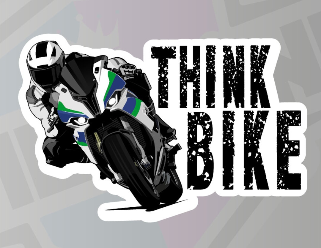 THINK BIKE Motorcycle Car Bumper Window Vinyl Sticker Decal - Etsy