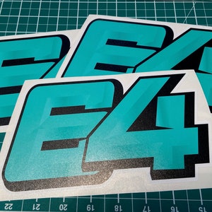 3 X Custom Racing Numbers - Vinyl Stickers Decals - Race Motorcycle ...