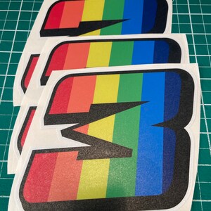 3 X Custom Racing Numbers - Vinyl Stickers Decals - Race Motorcycle ...