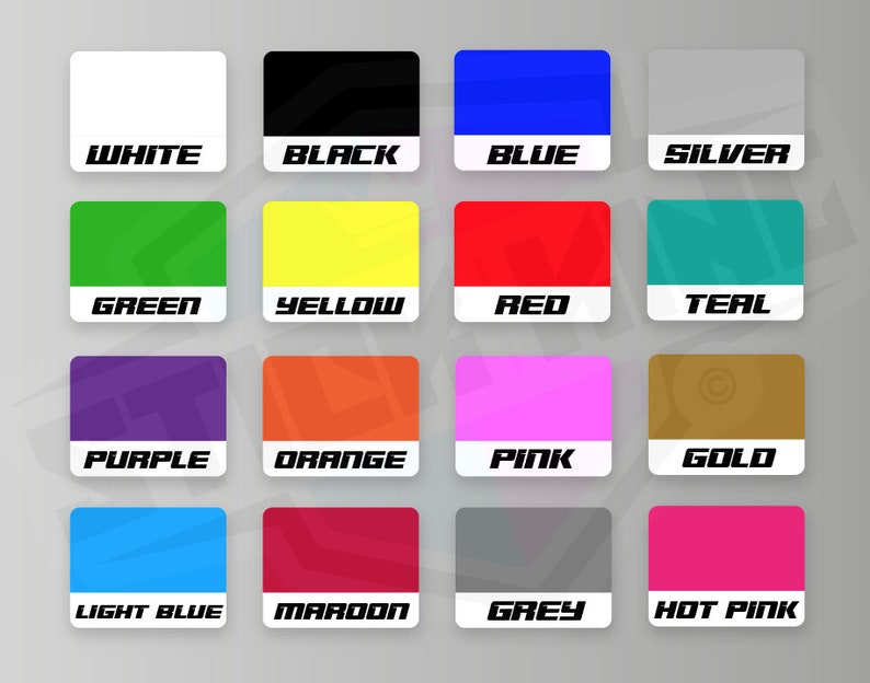 3 X Custom Racing Numbers & Name Vinyl Stickers/Decals Race | Etsy