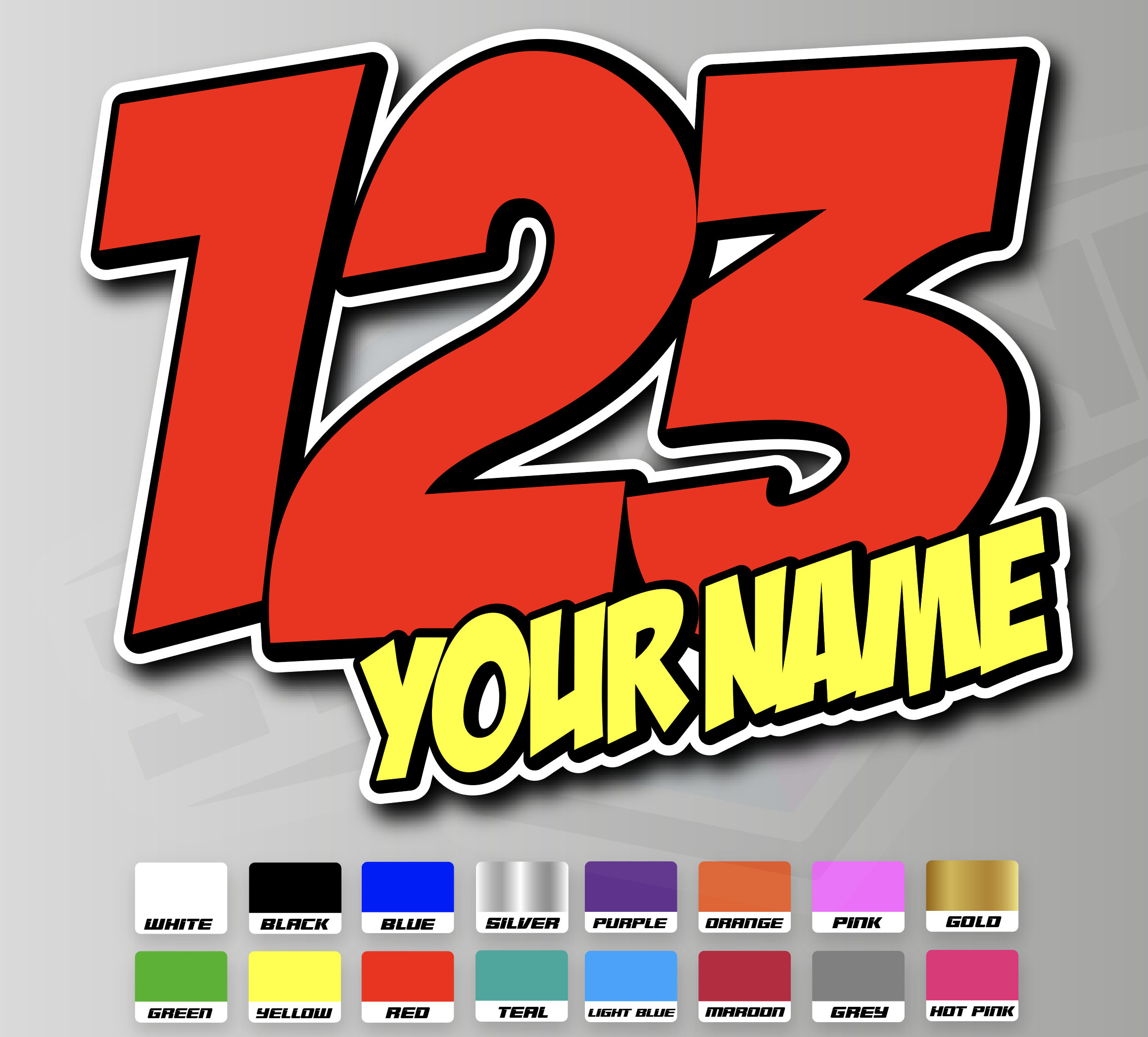 Nascar Number Decals