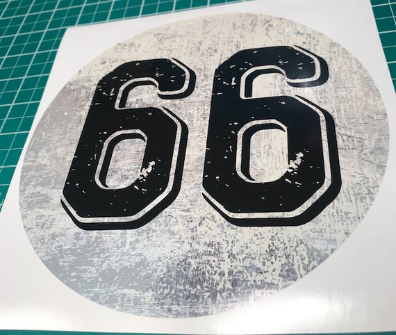 Vintage Racing Number Decals