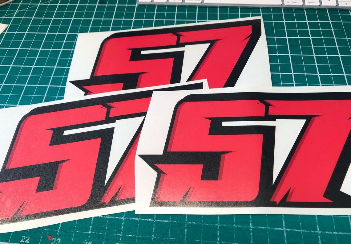 3 X Custom Racing Numbers Vinyl Stickers Decals Race | Etsy UK