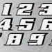 3 X Custom Racing Numbers Vinyl Stickers Decals Race Motorcycle ...