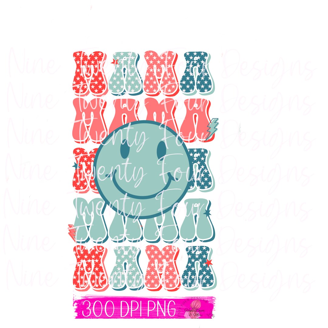 Retro Mama, Mama Smiley Png, Sublimation Png, Printable Png, Boho Mama ...
