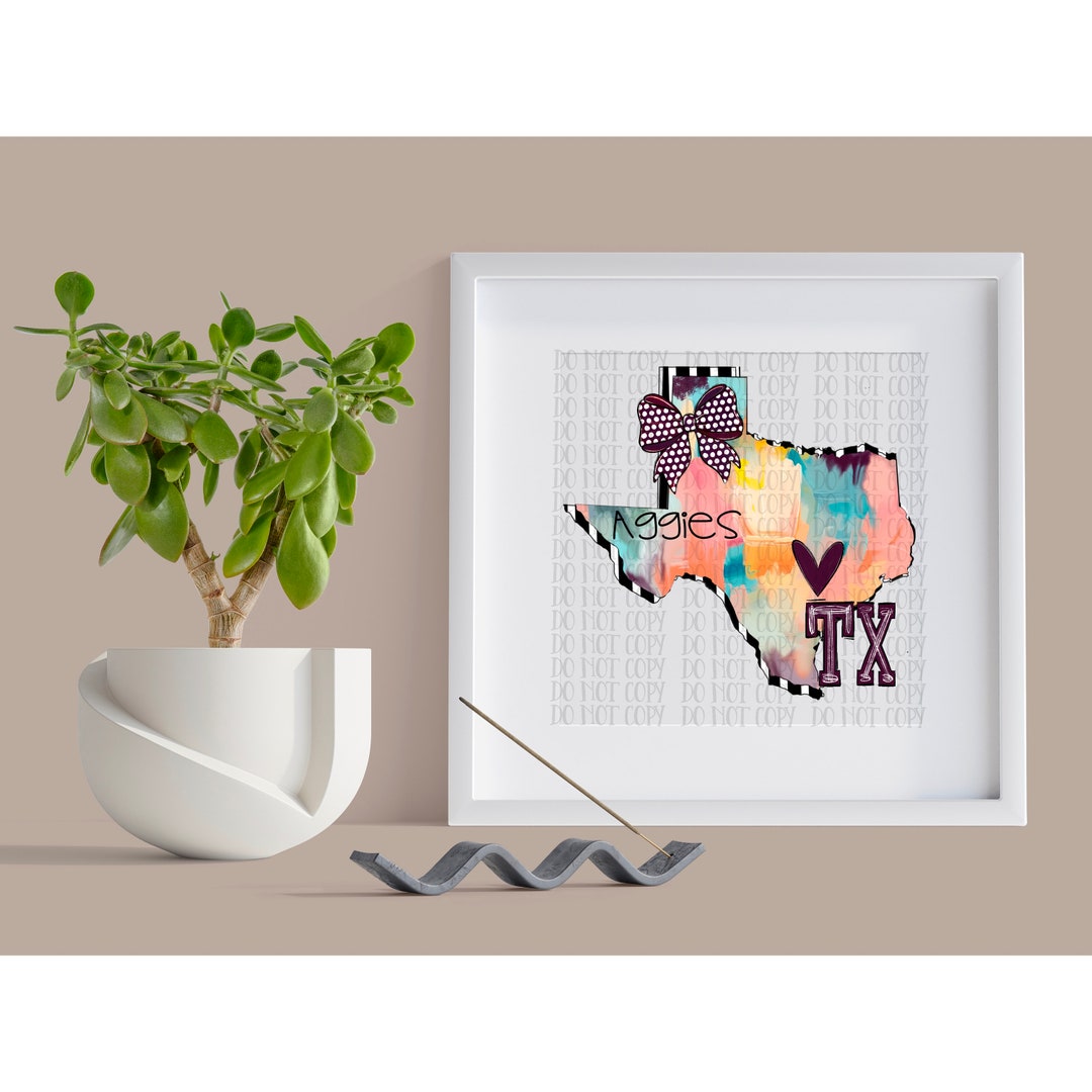 Texas Dorm Decor, Preppy Aggie Decor, State Decor, Dorm Poster. Texas ...