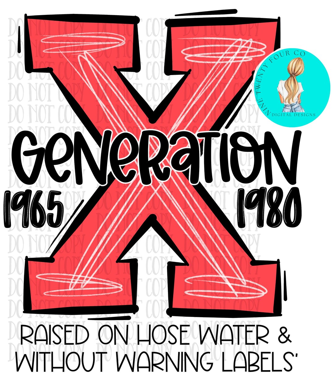 Generation X, Printable PNG, Sublimation Png, DTF Png - Etsy