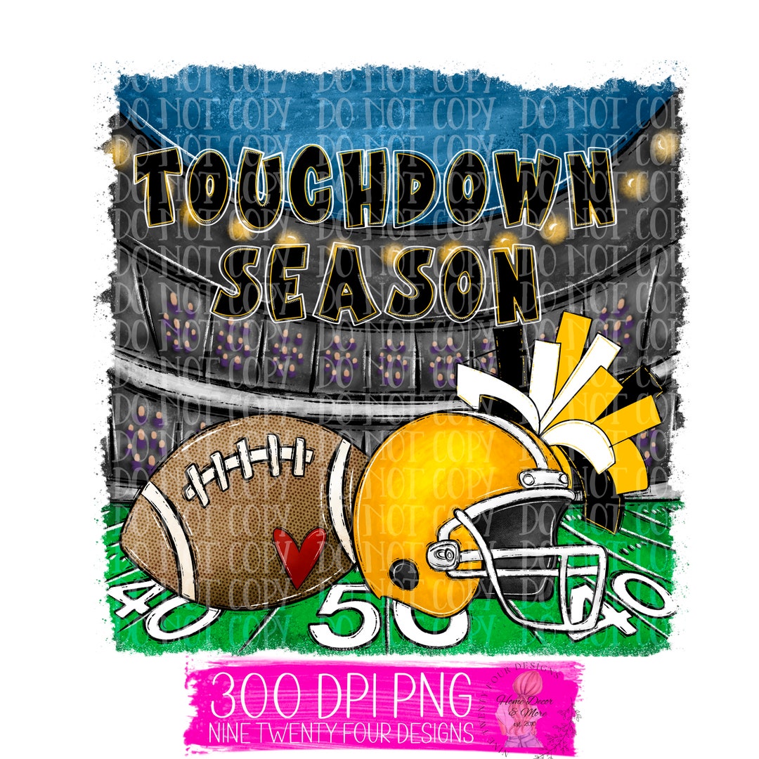 Touchdown Season Png,sublimation Design, Green Football, Football Shirt ...