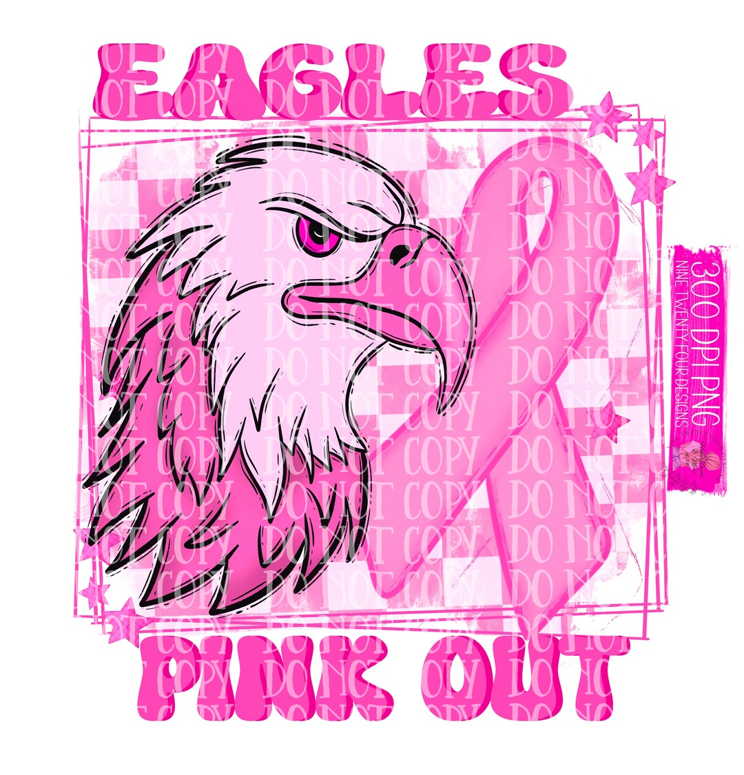 Eagles Pink Out Spirit Png, Eagles Spirit Wear Png, Sublimation Png ...
