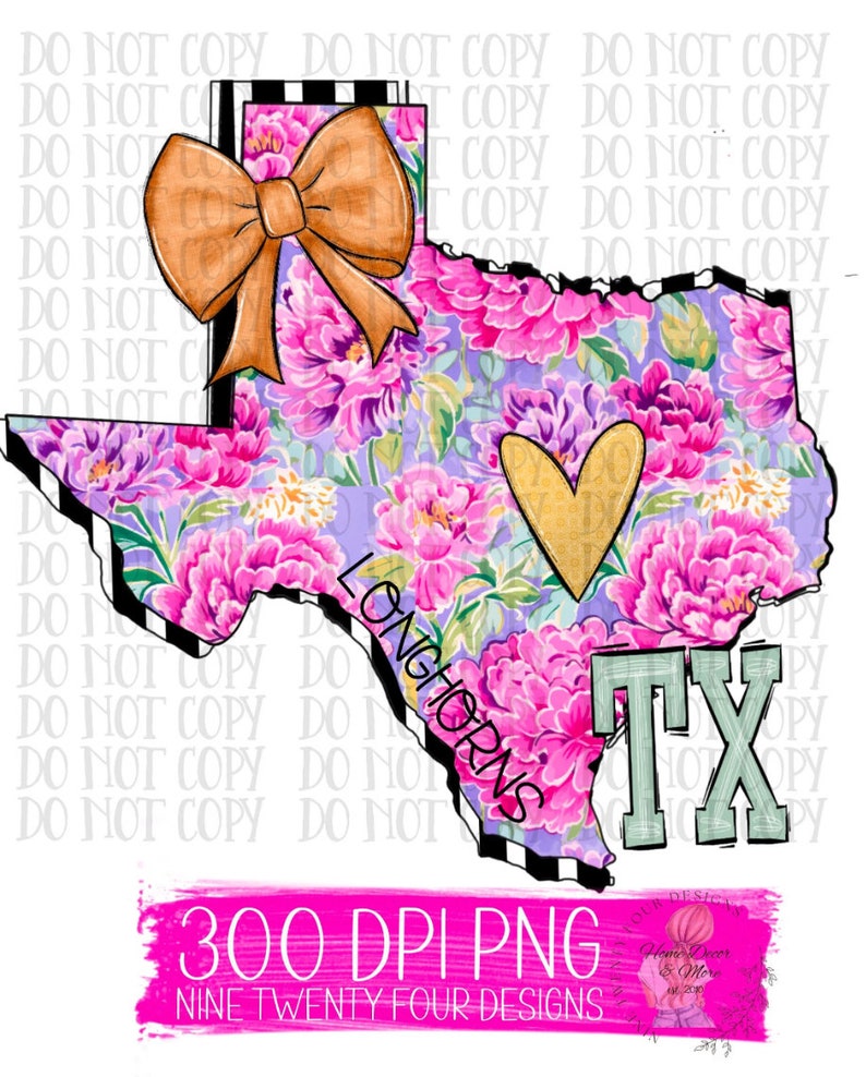 Texas Png, Texas State Png, Preppy Texas, Printable PNG, Sublimation ...