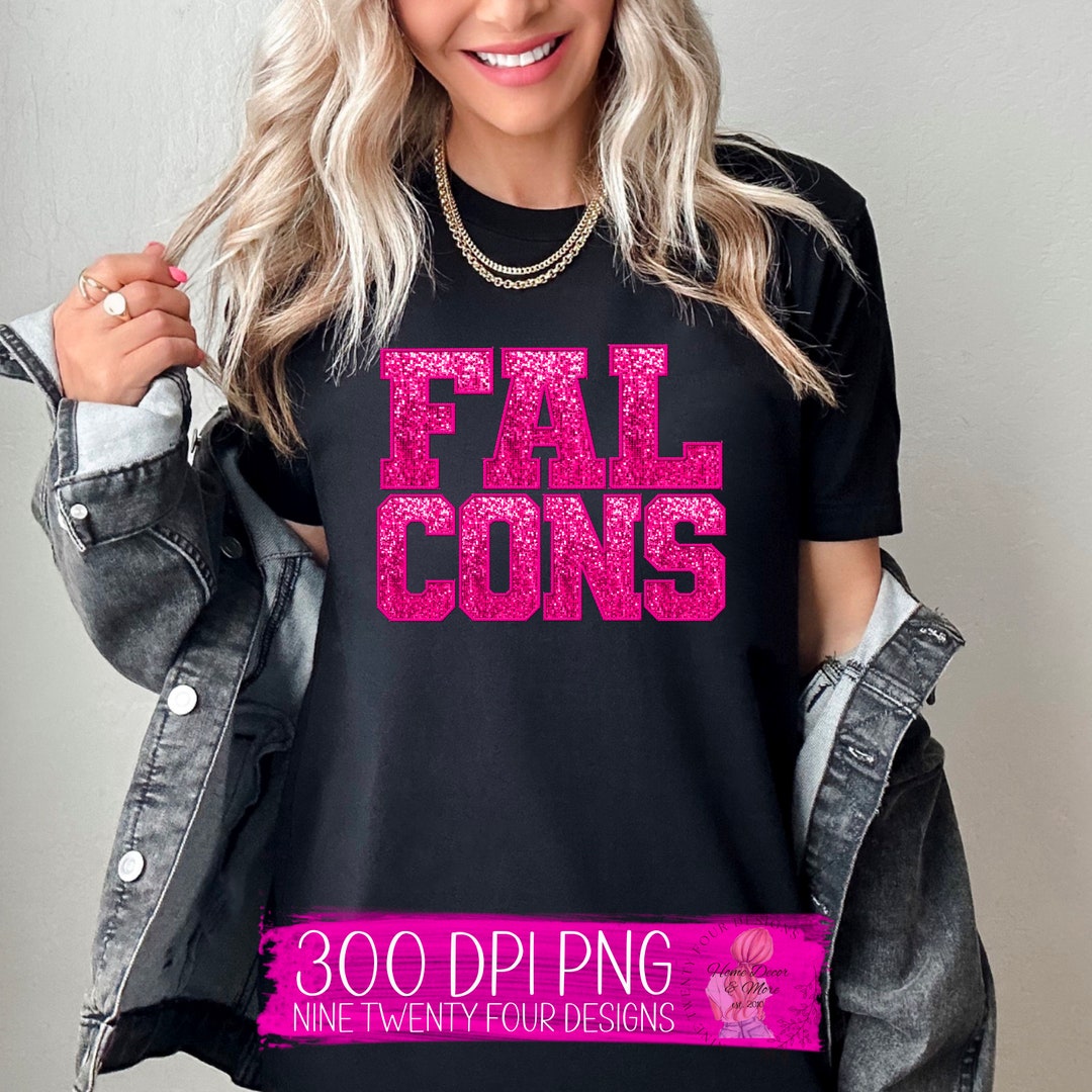 Falcons Sequin Faux Embroidery Png, Falcons Spirit Wear Png ...