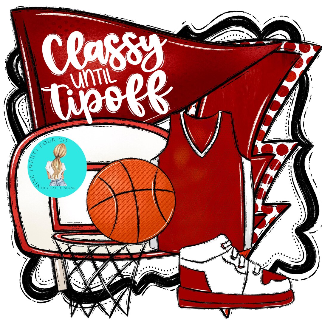 Classy Till Tip-off, Red Team Basketball Png, Basketball Design ...