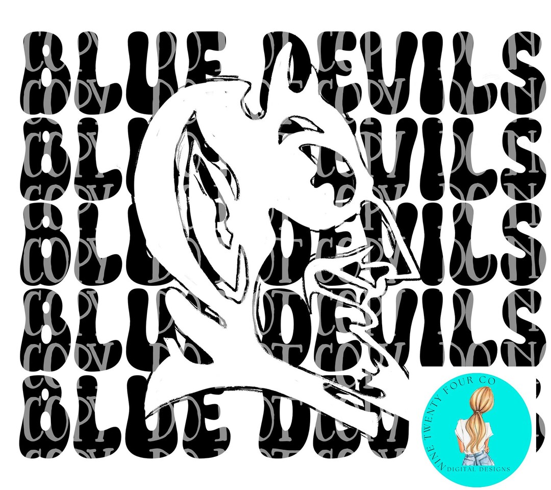 Blue Devils Spirit Png, Blue Devils Spirit Wear Png, Sublimation Png ...