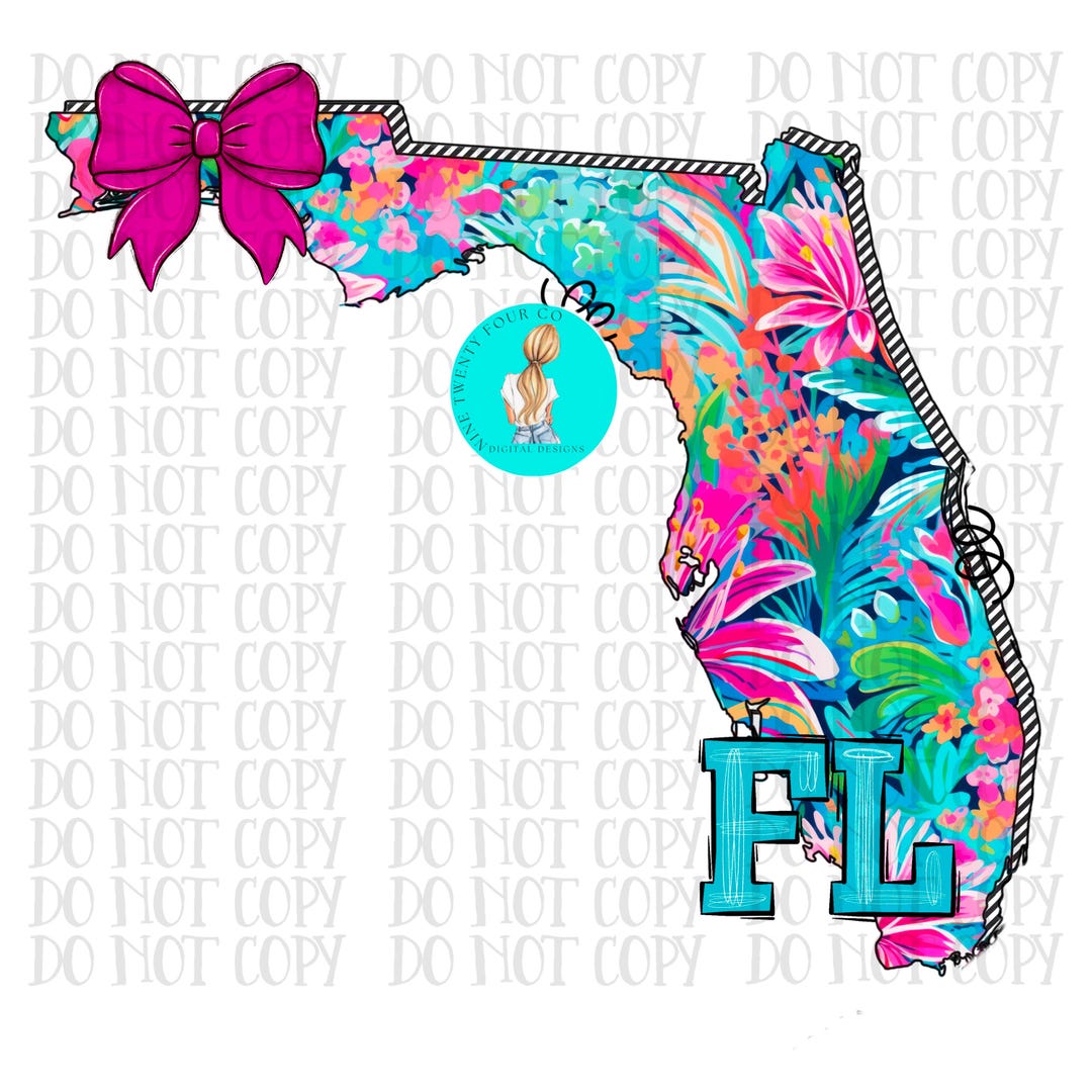 Preppy Florida Png, Florida Png, Printable PNG, Sublimation Png, DTF ...