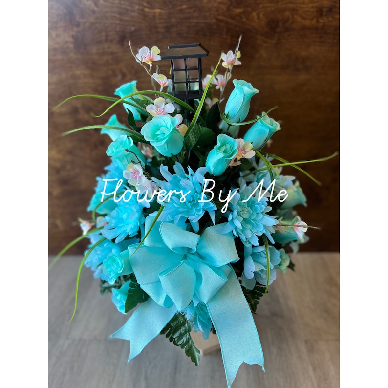 Spring Vase Arrangement for Gravesite, Mother’s Day Silk Arrangement ...