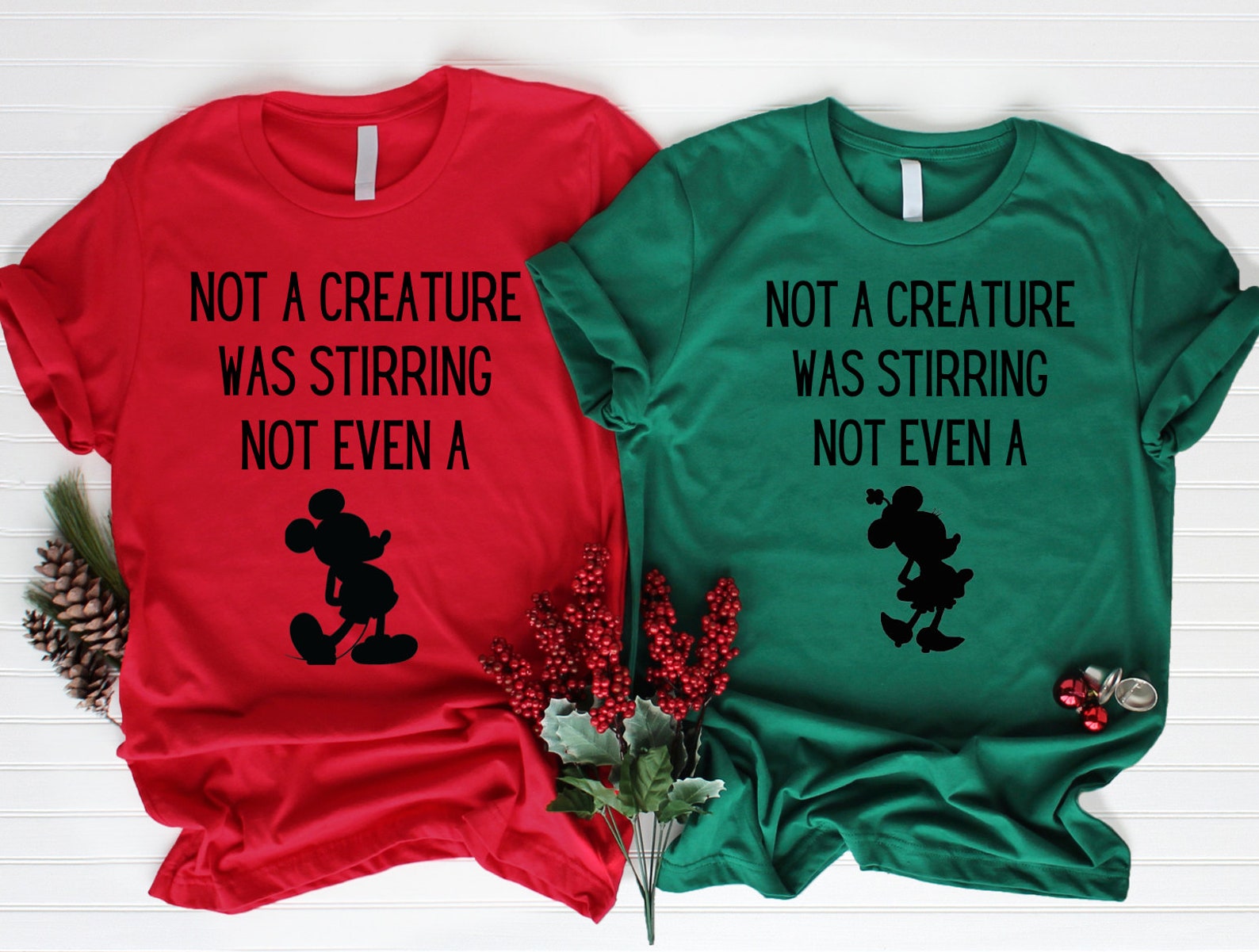 Couples Shirts // Not a Creature Was Stirring // Epcot // - Etsy