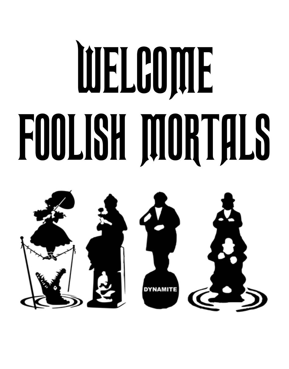 Welcome Foolish Mortals // Haunted Mansion // SVG PNG DXF File - Etsy