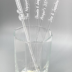 Wedding Personalized Drink Stirrers, Custom Name Stir Sticks, Cocktail ...