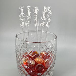Wedding Personalized Drink Stirrers, Custom Name Stir Sticks, Cocktail ...