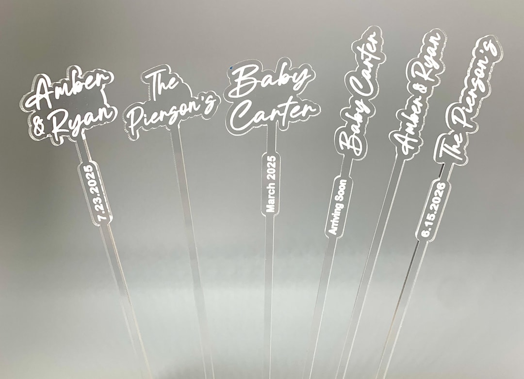 Personalized Drink Stirrers, Custom Name Stir Sticks, Cocktail Party ...