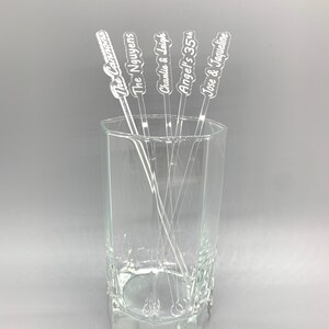 Wedding Personalized Drink Stirrers, Custom Name Stir Sticks, Cocktail ...