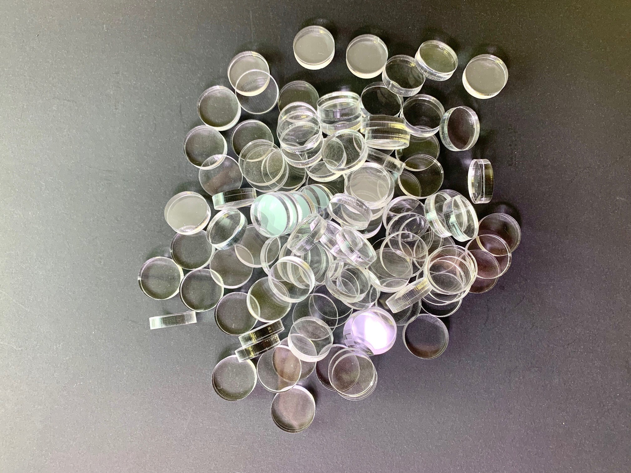 100 - 7/8" Clear Acrylic Circles, Clear Acrylic Discs, Plexiglass ...