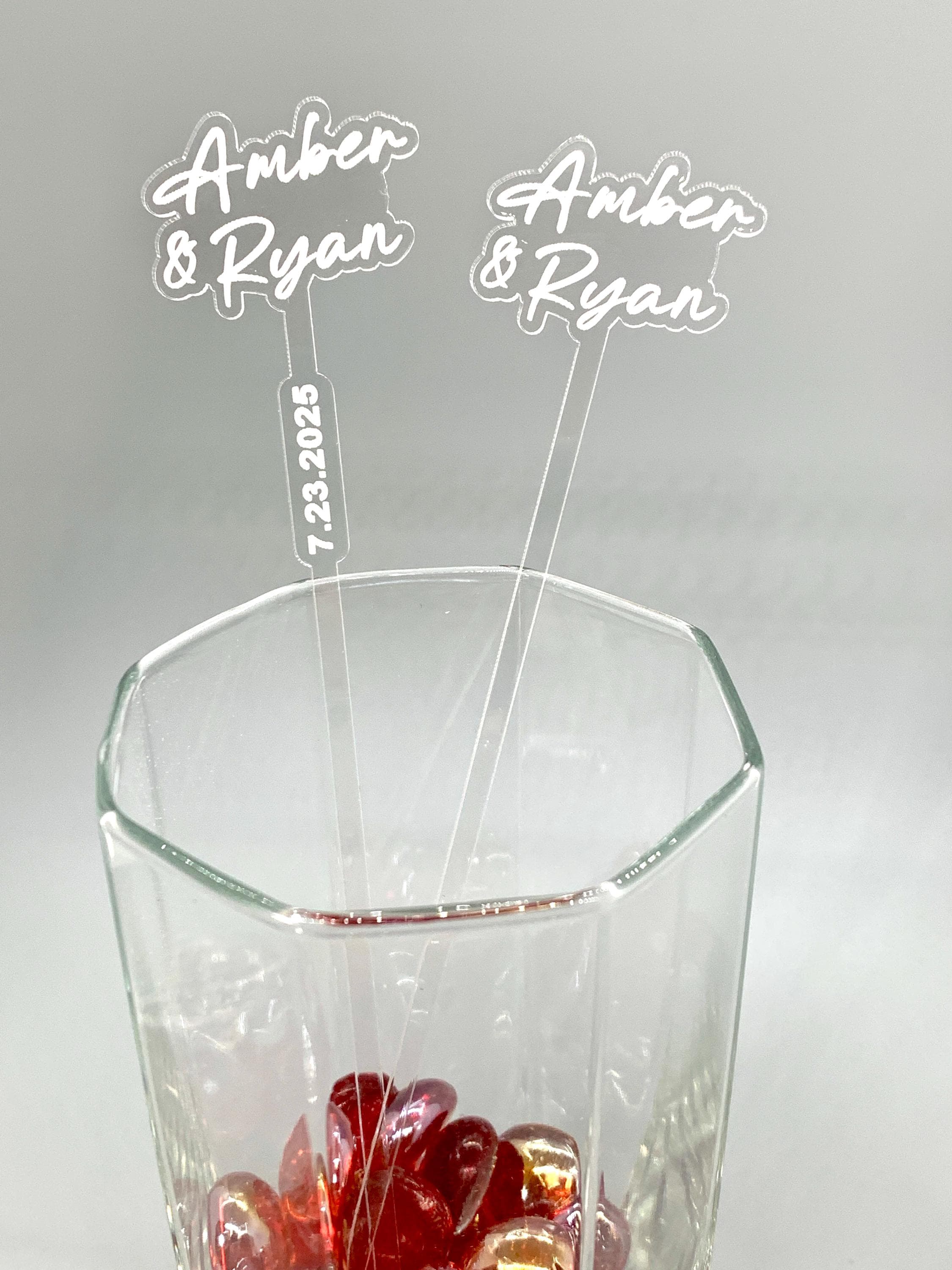 25 Personalized Drink Stirrers for Celebrations Custom Stir Sticks Last ...