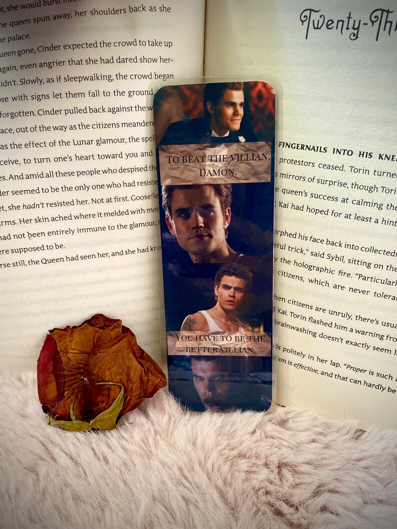 Vampire Diaries Inspired Bookmark// Stefan Salvatore TVD - Etsy