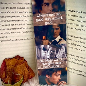 Vampire Diaries Inspired Bookmark// Damon Salvatore TVD Bookmark ...