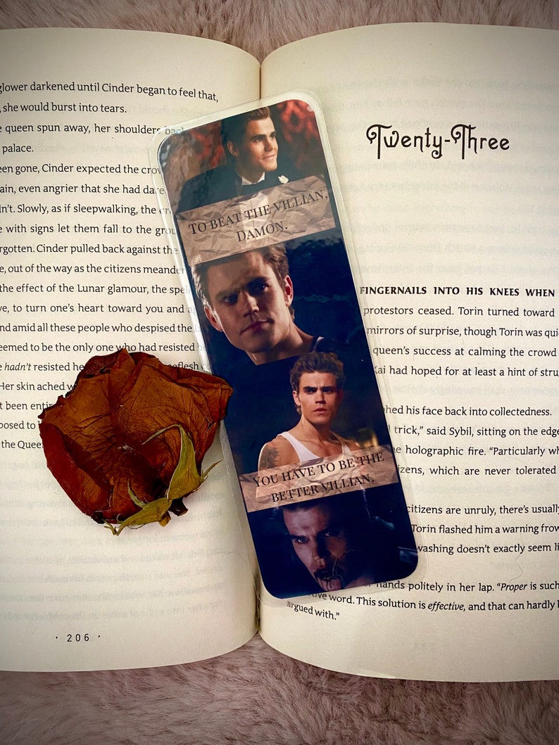 Vampire Diaries Inspired Bookmark// Stefan Salvatore TVD Bookmark ...