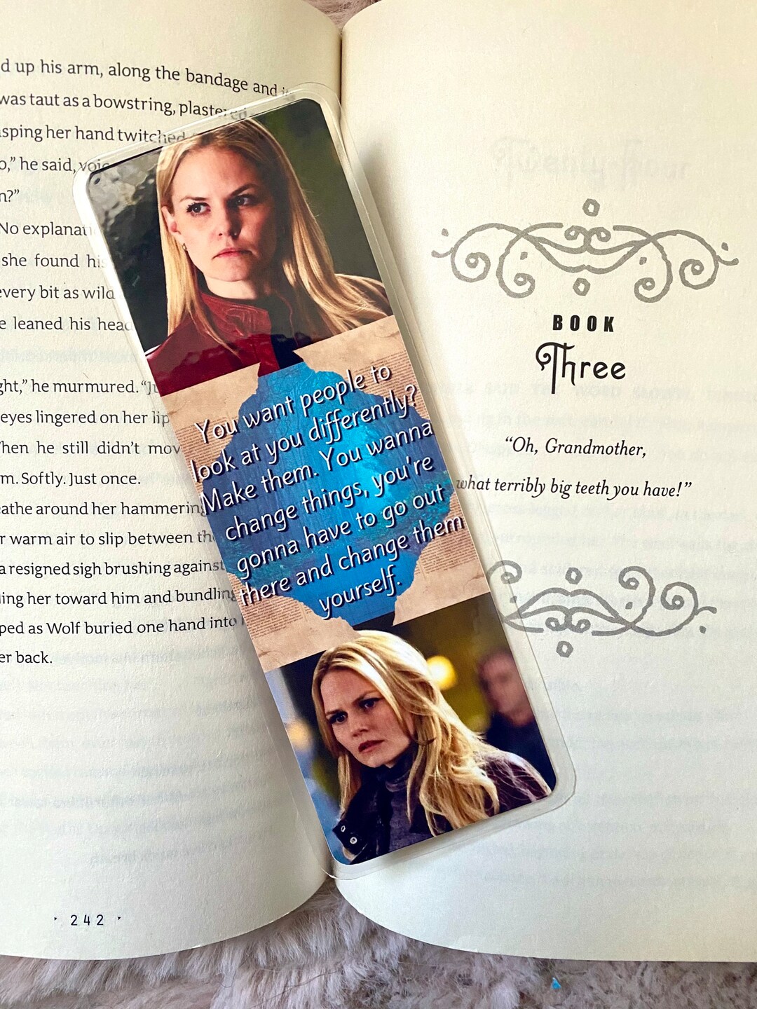 Once Upon A Time Inspired Bookmark// Emma Swan OUAT Bookmark// Custom ...