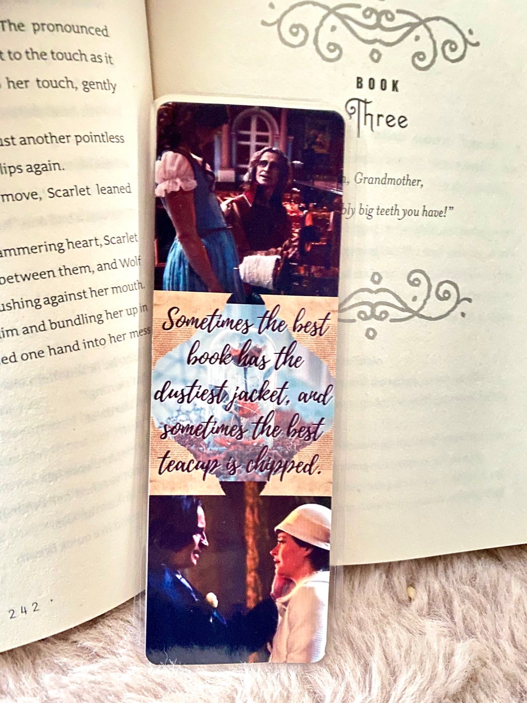 Once Upon A Time Inspired Bookmark// Belle & Rumple OUAT Bookmark ...