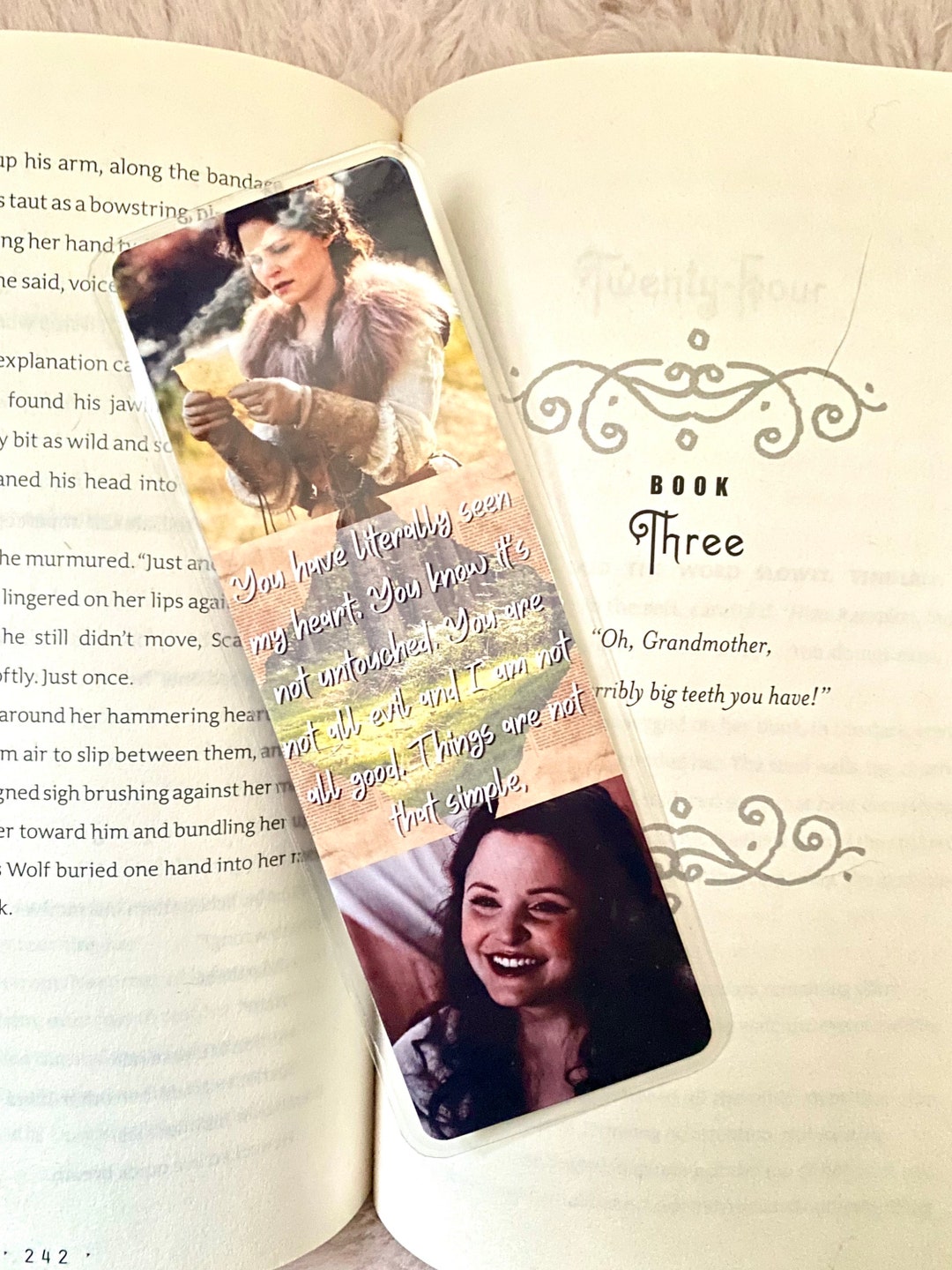 Once Upon A Time Inspired Bookmark// Snow OUAT Bookmark// Custom ...