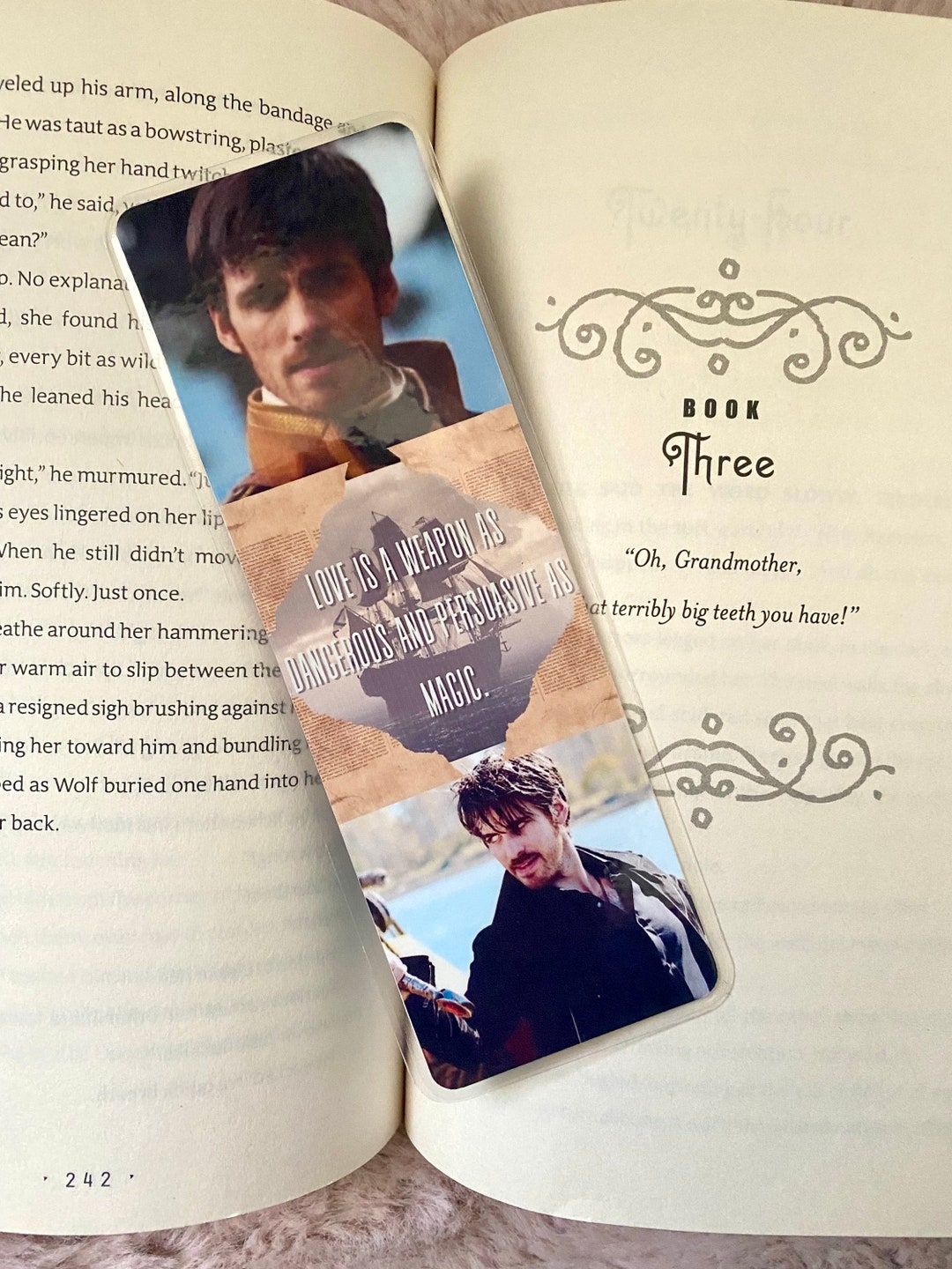 Once Upon A Time Inspired Bookmark// Hook OUAT Bookmark// Custom ...
