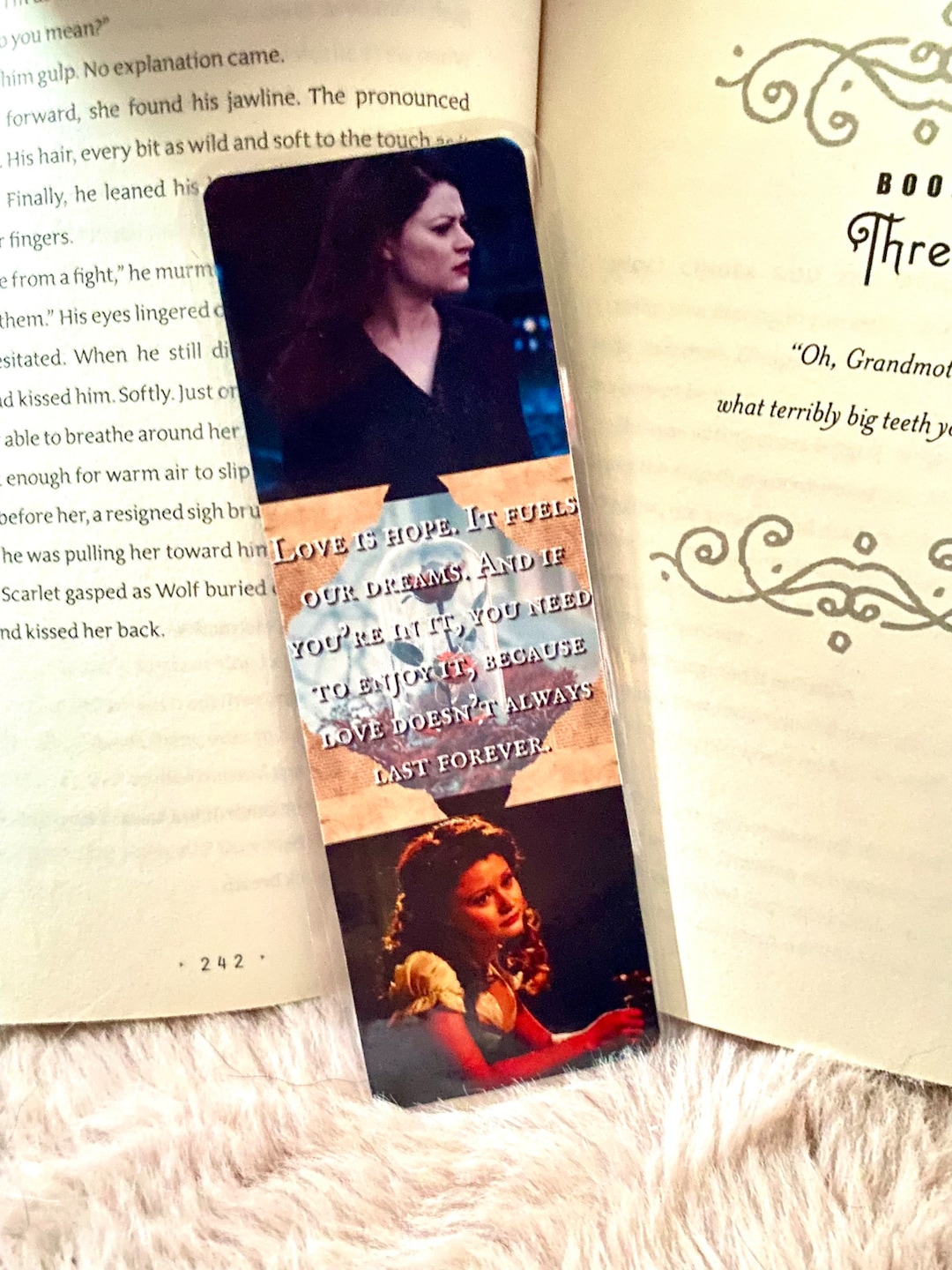Once Upon A Time Inspired Bookmark// Belle OUAT Bookmark// Custom ...