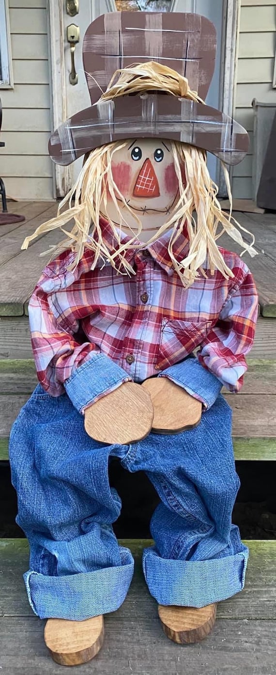 Sitting Scarecrow - Etsy