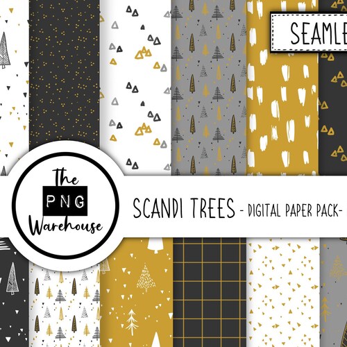 WINTER FOREST Digital Paper Pack 12 Jpegs Instant - Etsy