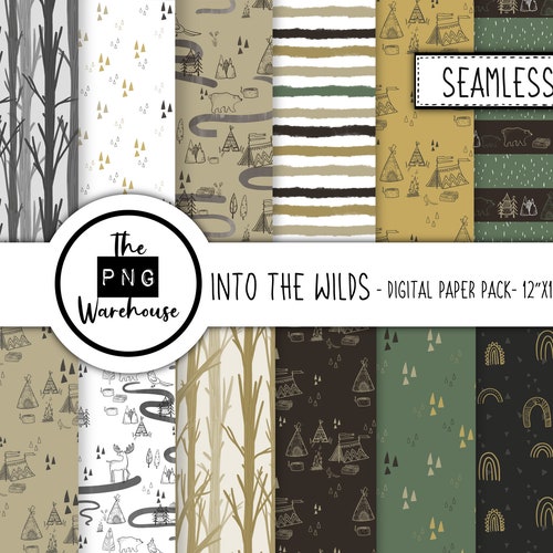 FOREST MOUNTAINS Digital Paper Pack 12 Jpegs Instant - Etsy