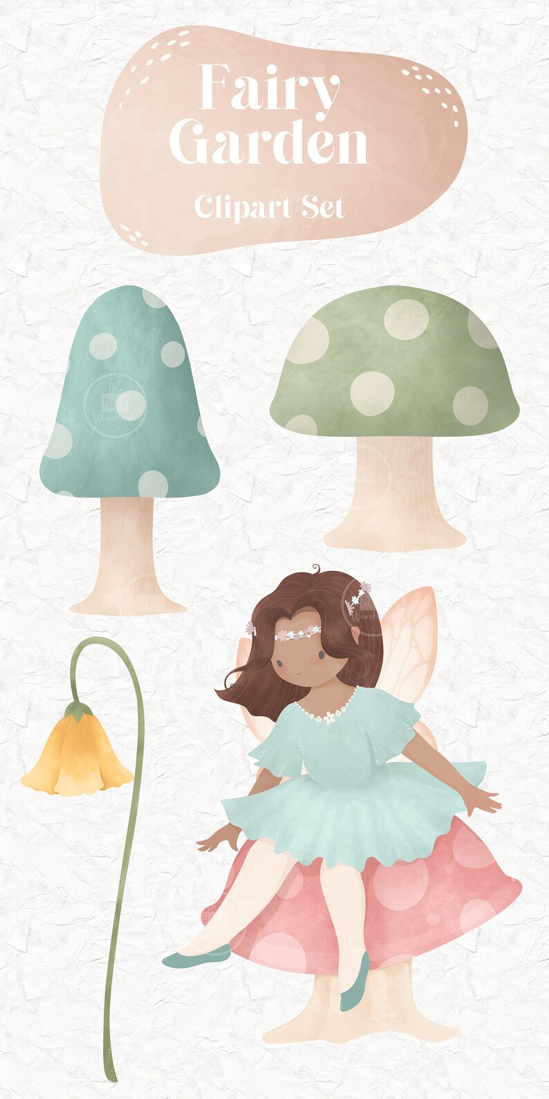 FAIRY GARDEN Clipart Pack - 27 Pngs - Instant Download - 300dpi - Clip ...