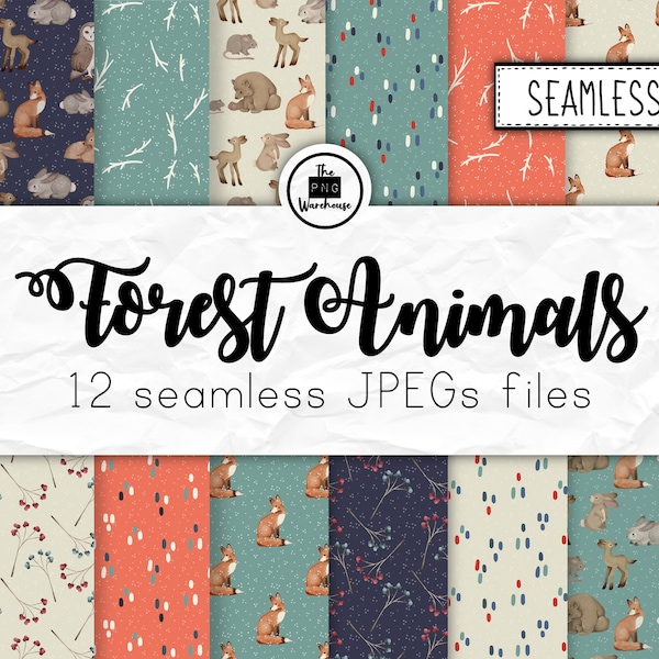 Digital Paper Animal - Etsy
